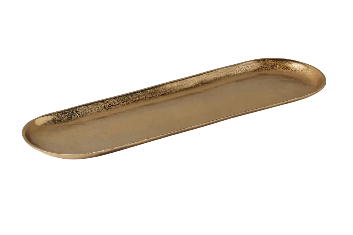Gold Narrow Metal Tray, Large – KASA KADO