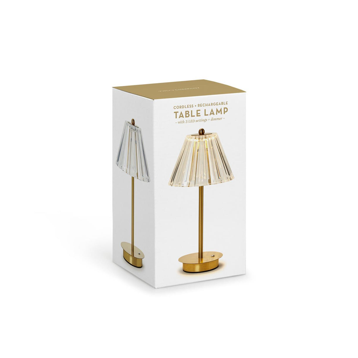 LED PORTABLE CORDLESS TABLE LAMP WITH ACRYLIC SHADE IN GIFT BOX – KASA KADO